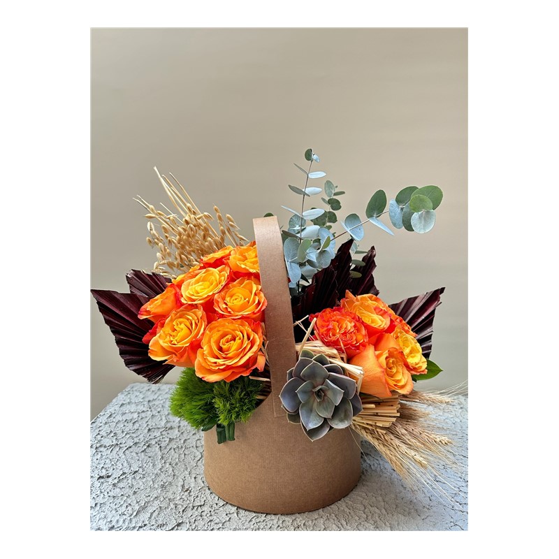 Box Of Orange Roses | Taze Çiçek