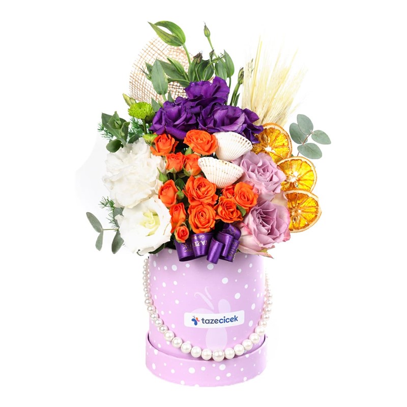 Floral Sunset Box I Taze Çiçek