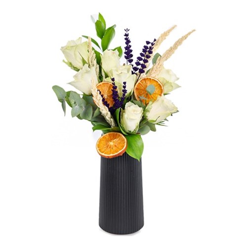 Ivory Grace Vazoda 7 Beyaz Gül I Taze Çiçek