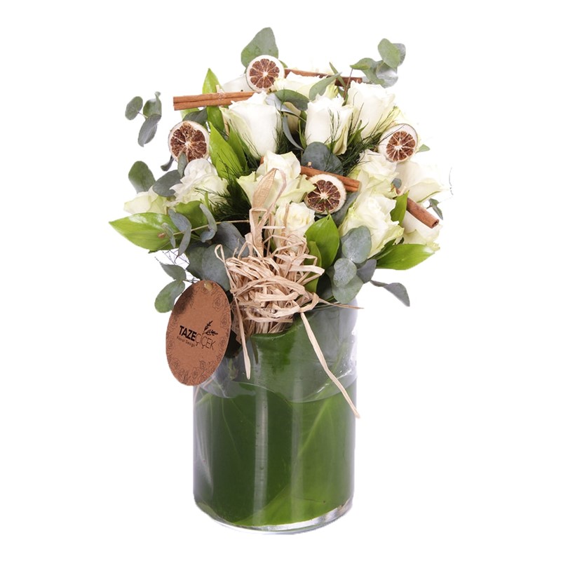 Lime Roses Vazoda Güller | Taze Çiçek