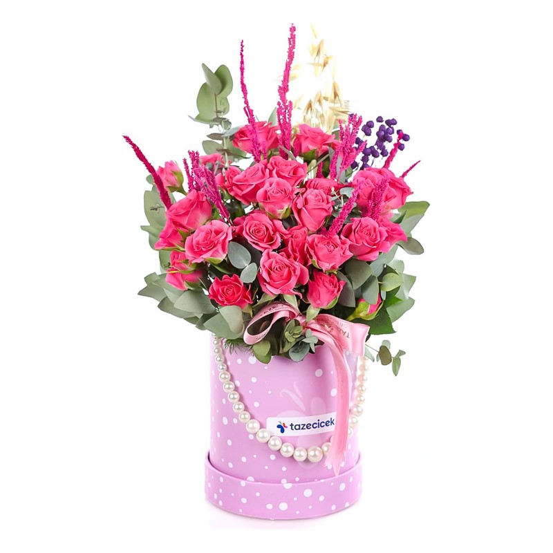 Amour Rose Kutuda Pembe Güller I Taze Çiçek