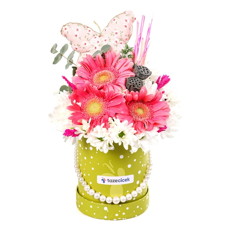 Butterfly Bloom Kutuda Çiçek Aranjmanı I Taze Çiçek