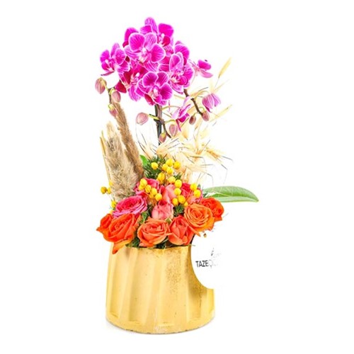 Mini Dizayn Çardak Gül Aranjmanı I Taze Çiçek