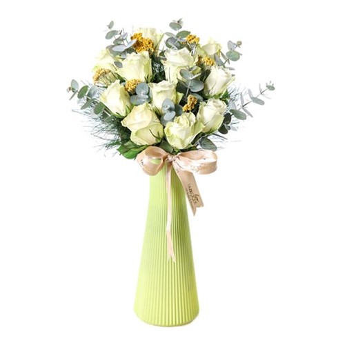 White Rose Vazoda Çiçek I Taze Çiçek